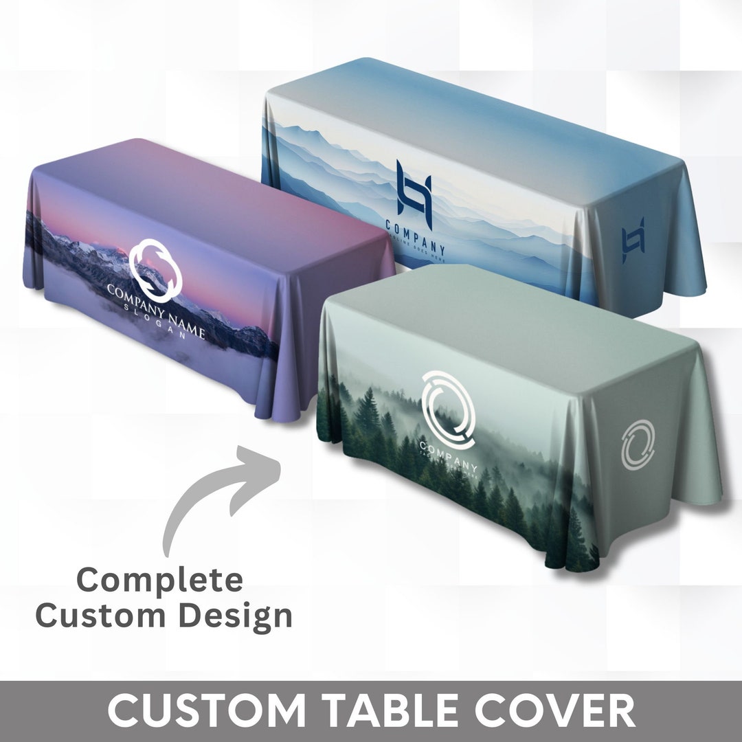Custom Table Throw, Custom Cloth, Business Marketing Sign, Custom Table ...