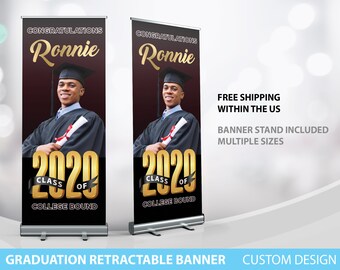 Graduation Retractable Banner, Class of 2020 Banner, Graduation Banner ...