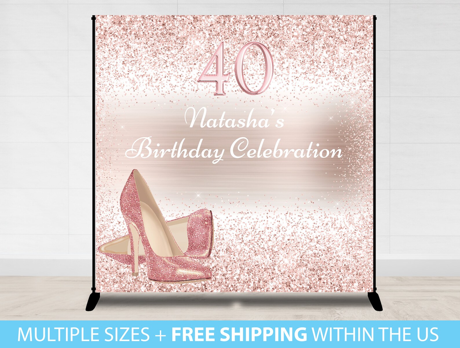 Birthday Backdrop Birthday Banner Custom Birthday Step and - Etsy