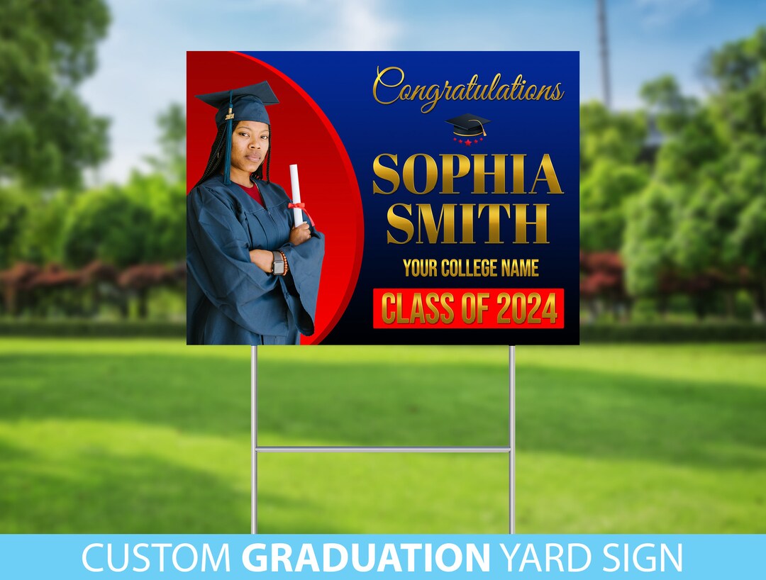 Graduation Yard Sign, Graduation Sign, Outdoor High School College ...