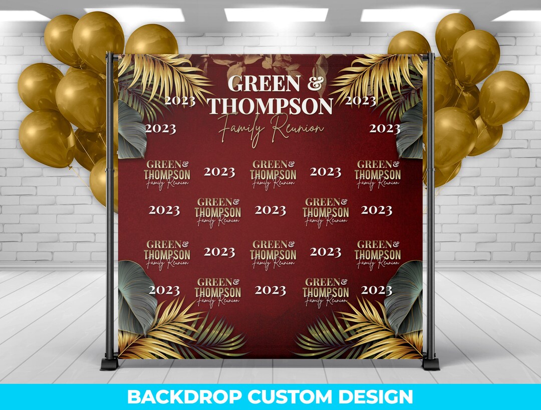 Family Reunion Backdrop, Backdrop Banner Family Reunion, Step & Repeat ...