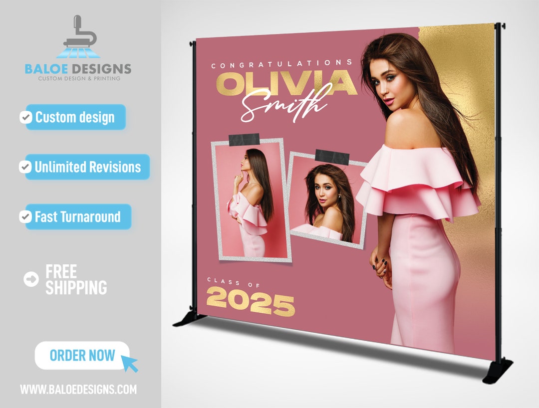 Graduation Backdrop Banner, Graduation Step and Repeat Class of 2022 ...