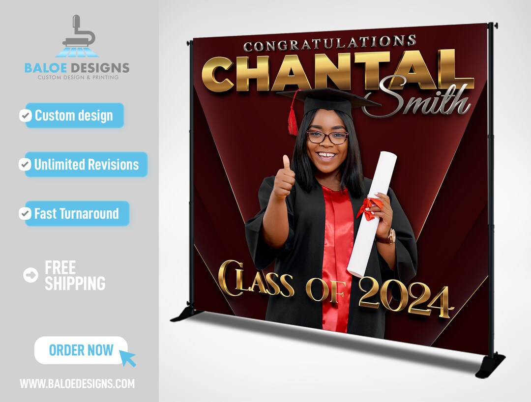 Graduation Backdrop Banner, Graduation Step and Repeat Class of 2022 ...