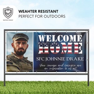 Welcome Home Military Banner, Custom Military Banner, Deployment ...