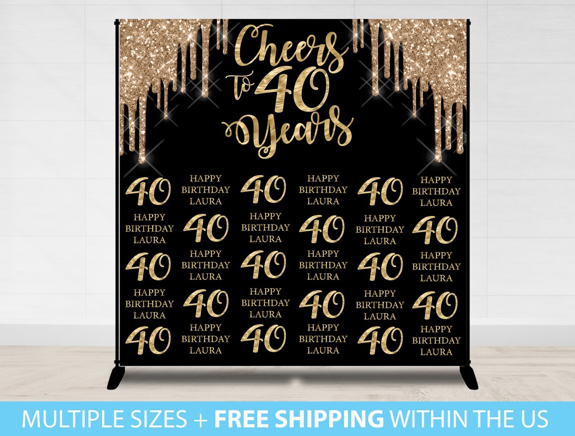 Step and Repeat Backdrop Birthday Banner Birthday Backdrop - Etsy