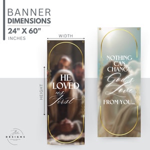 Set of 4 Church Banners, Church Banner Set, Sanctuary Banners, Mission ...