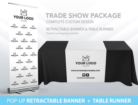 Custom Retractable Banner Table Runner Pop up Shop Pop up - Etsy