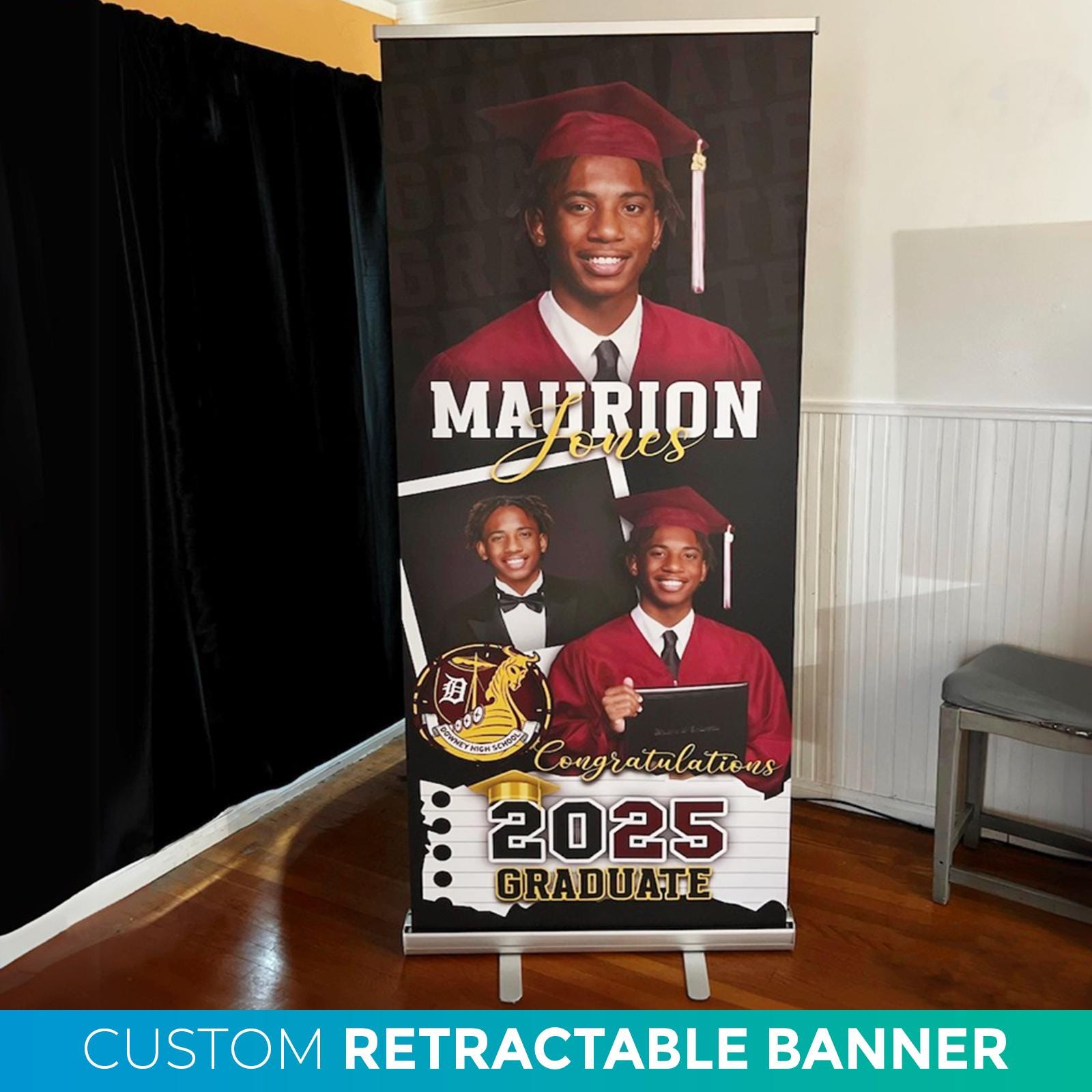 Graduation Banner, Custom Retractable Banner, Class of 2025, Graduation ...