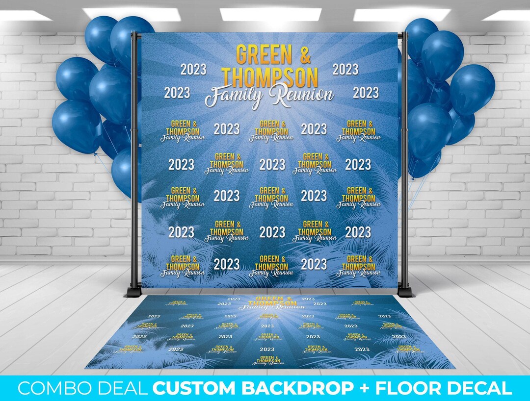 BACKDROP + FLOOR DECAL, Family Reunion Backdrop and Floor Decal, Family ...