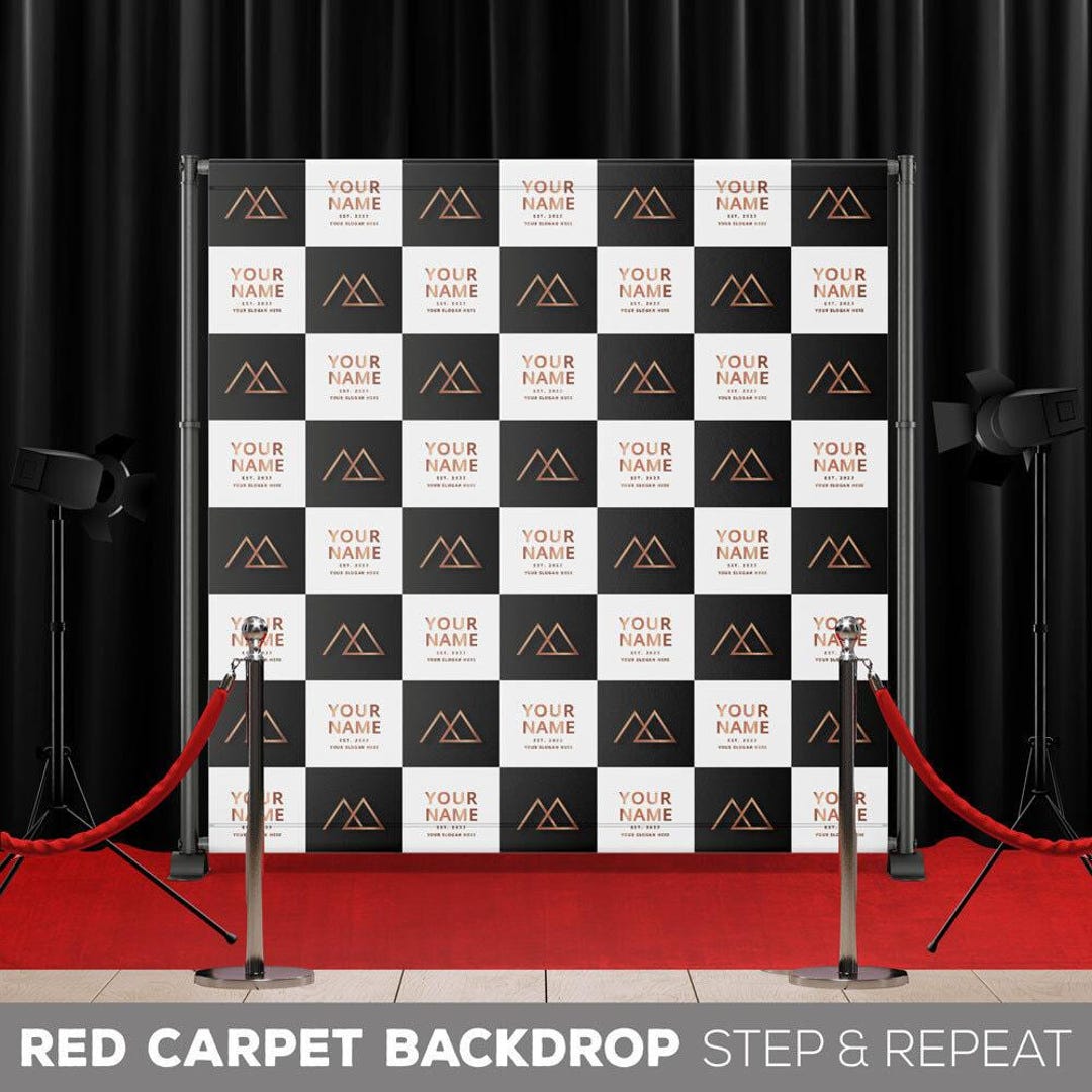 Custom Logo Backdrop Banner, Red Carpet Step and Repeat Business Event ...