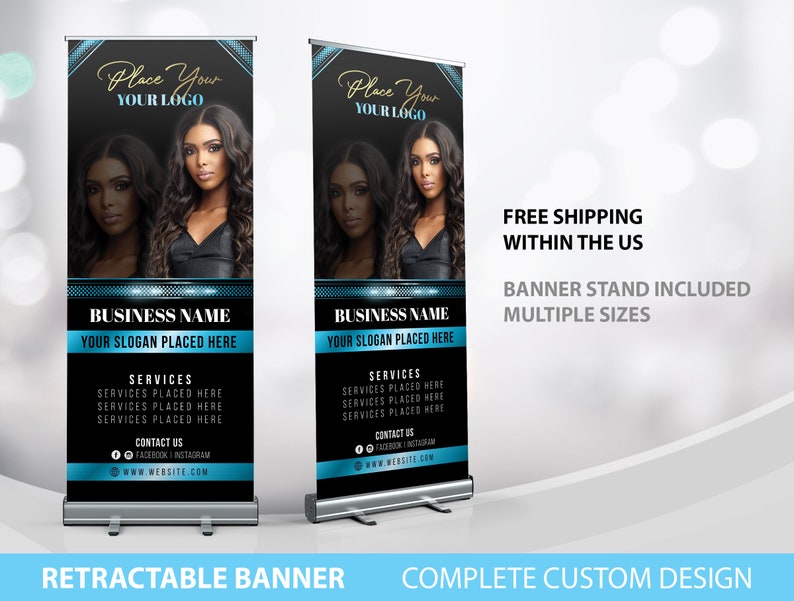 Retractable Banner Custom Roll up Banner Stand Pop up Banner - Etsy