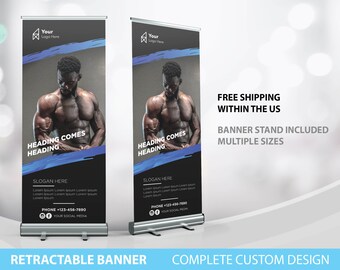 Retractable Banner Fitness Gym Personal Trainer Display | Etsy