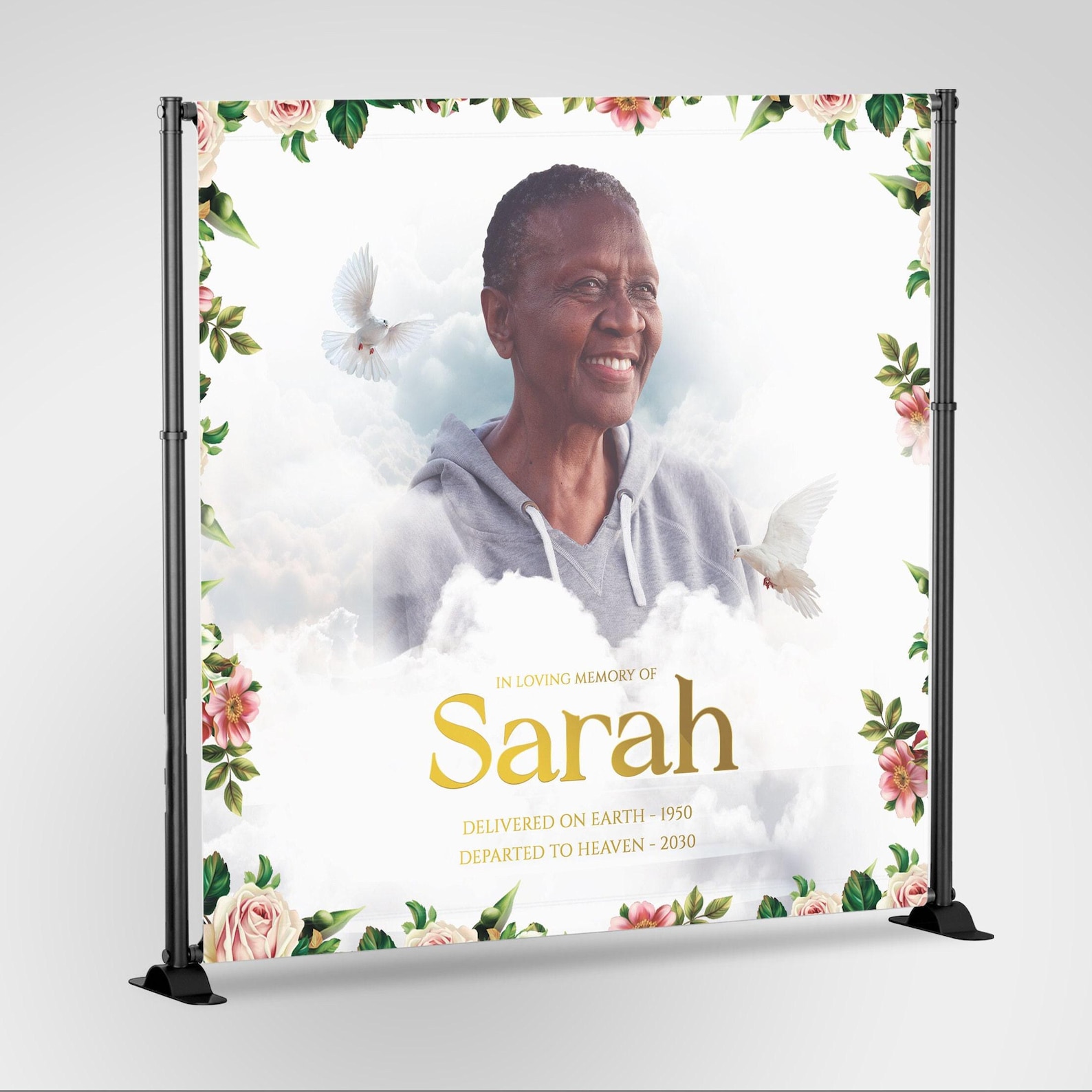 Memorial Backdrop, in Loving Memory Banner, Repass Backdrop, Funeral ...