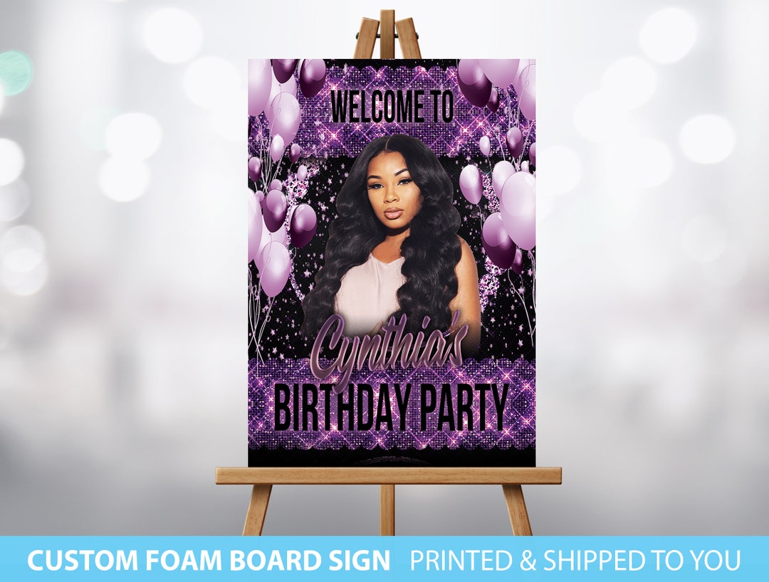 Birthday Party Welcome Sign, Birthday Party, Welcome Sign, Foam Board ...