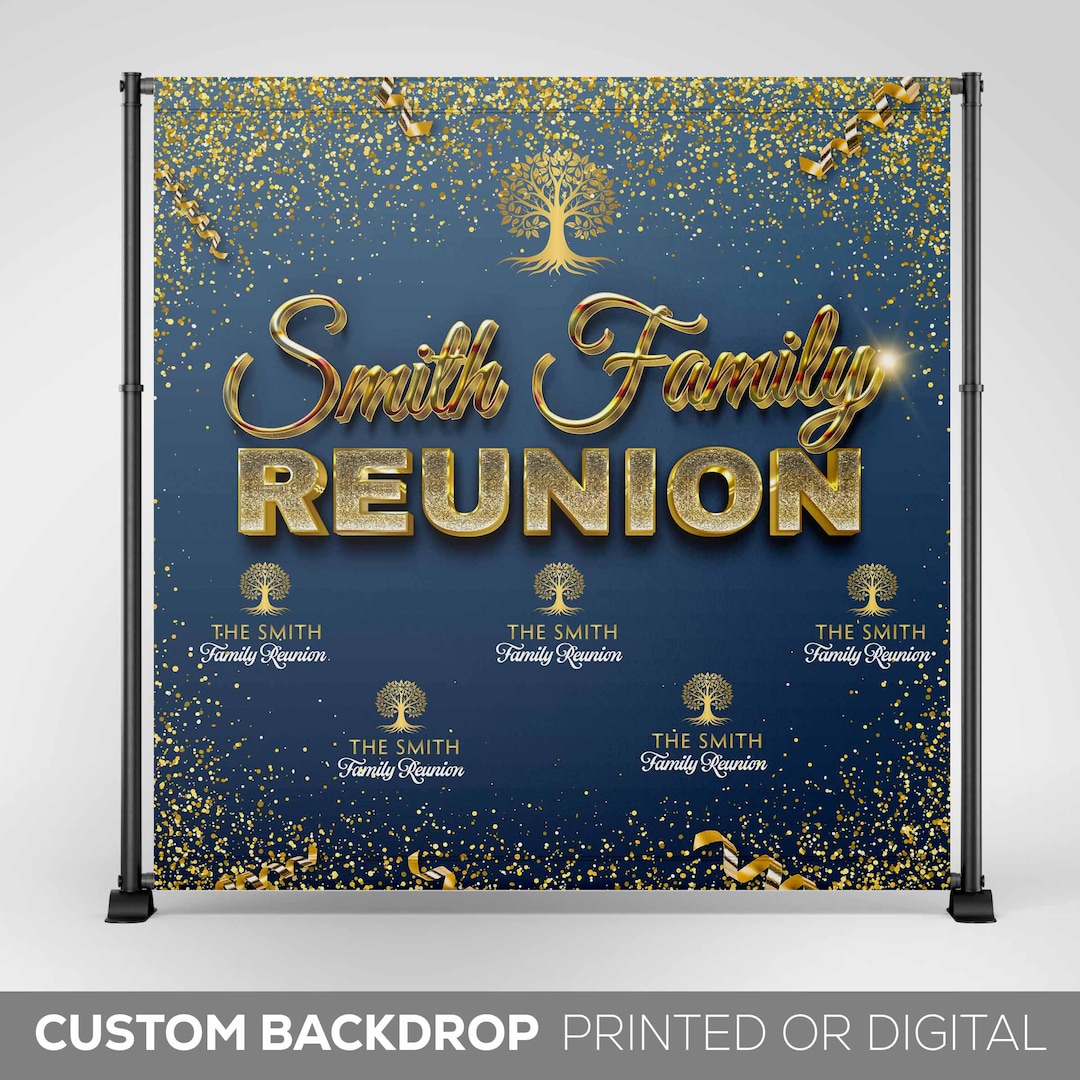 Family Reunion Backdrop, Custom Family Tree Backdrop Banner ...