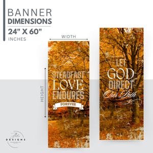 Fall Church Banners, Set of 4 Church Banners, Sanctuary Banners ...