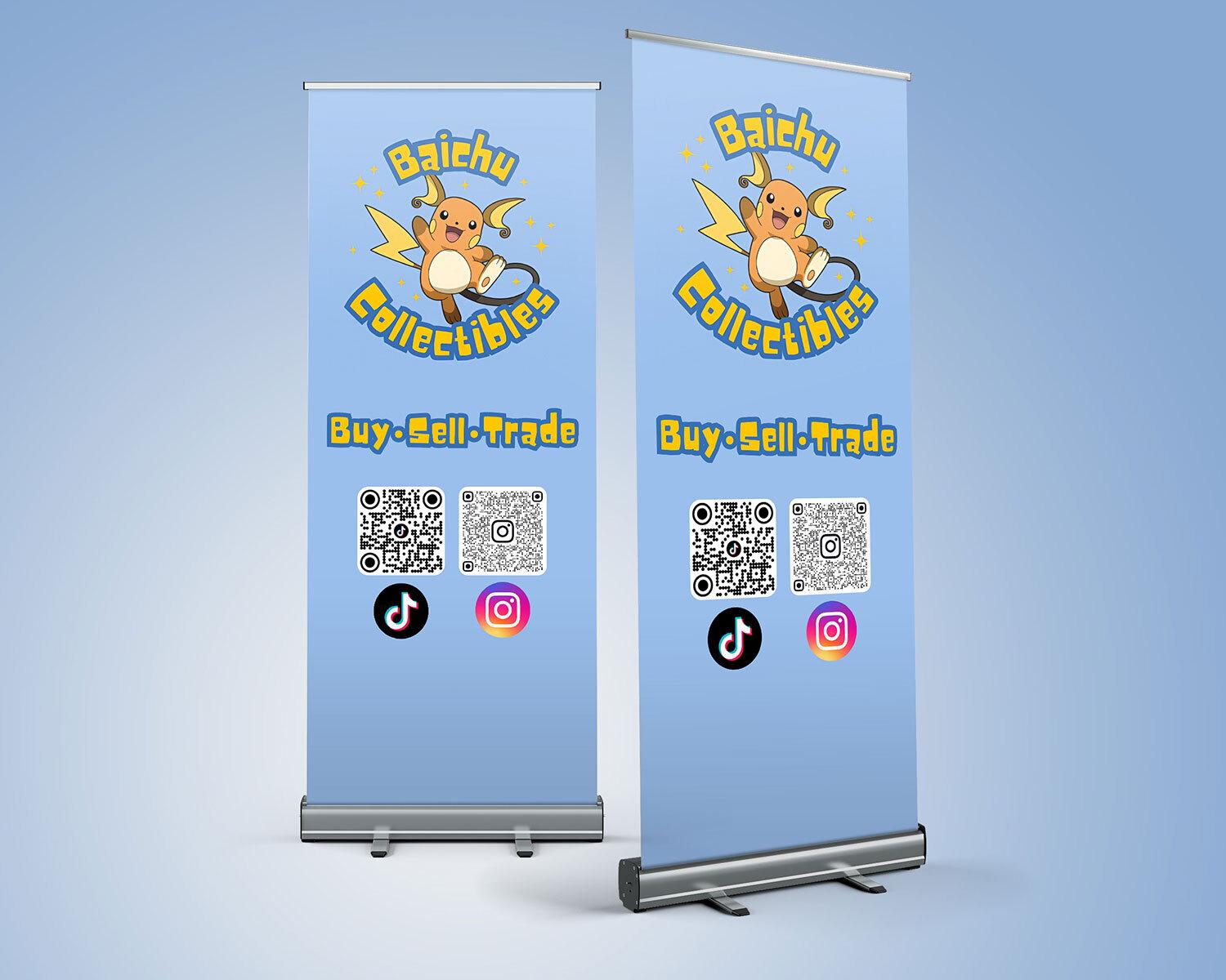 Trading Cards Banner, Buy Sell Trade Retractable Banner, Card Traders ...