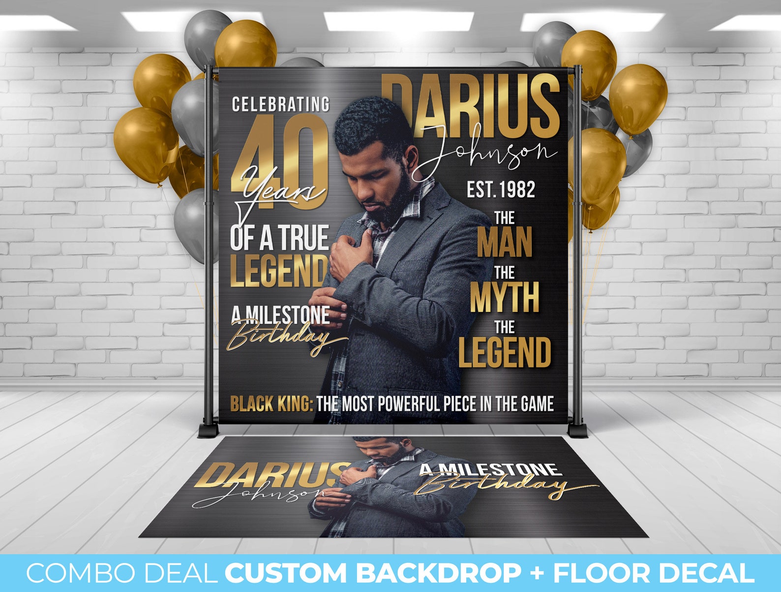 BACKDROP FLOOR DECAL, Custom Backdrop and Matching Floor Decal ...