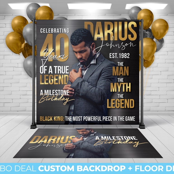 Backdrop and Floor Decal Mockup - Etsy