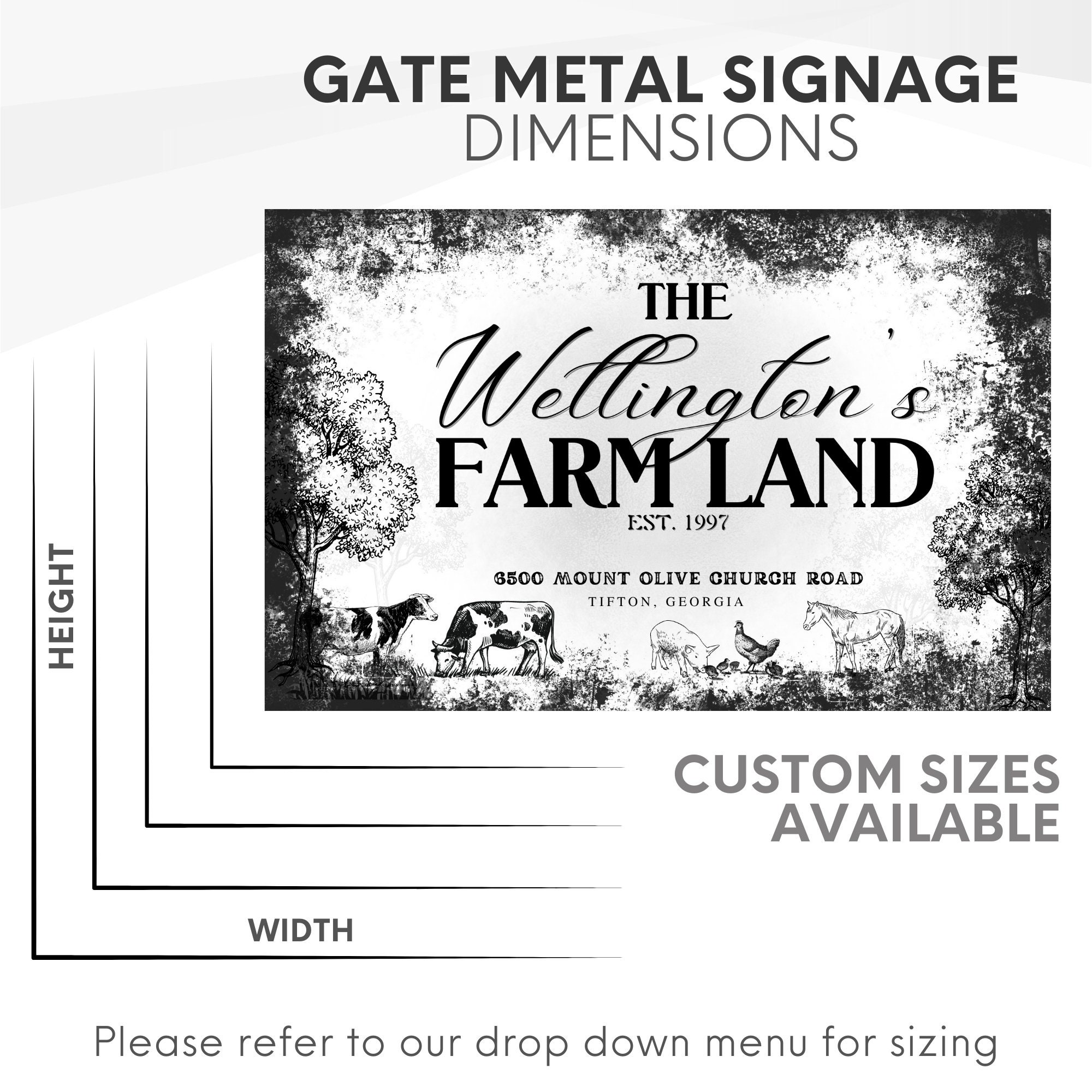 Custom Outdoor Entrance Sign, Gate Entrance Address Sign, House Plaque ...