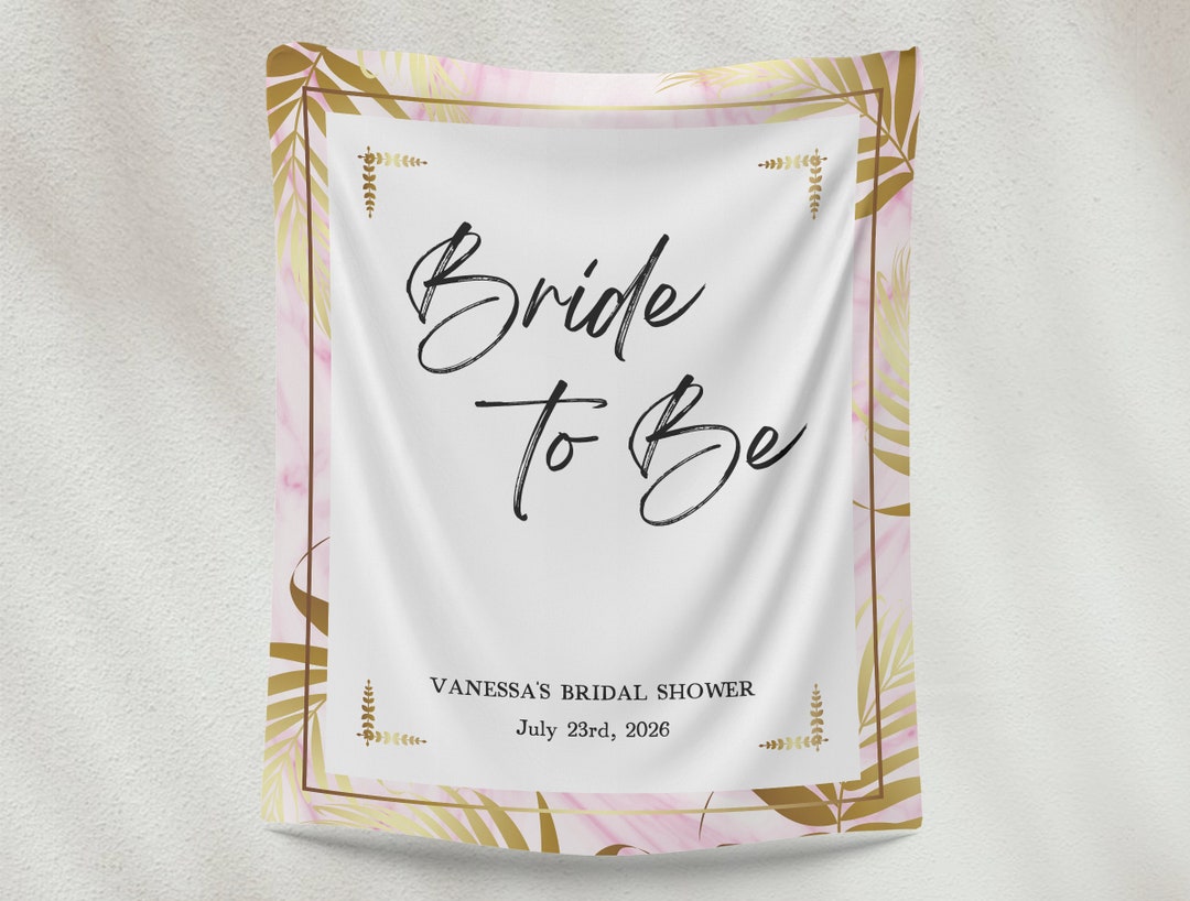 Bride to Be Bridal Shower Banner Tapestry, Bridal Shower Decor ...
