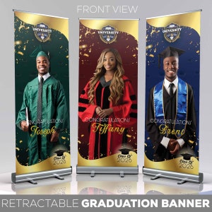 Graduation Banner, Prom Banner, Custom Retractable Banner, Roll up ...