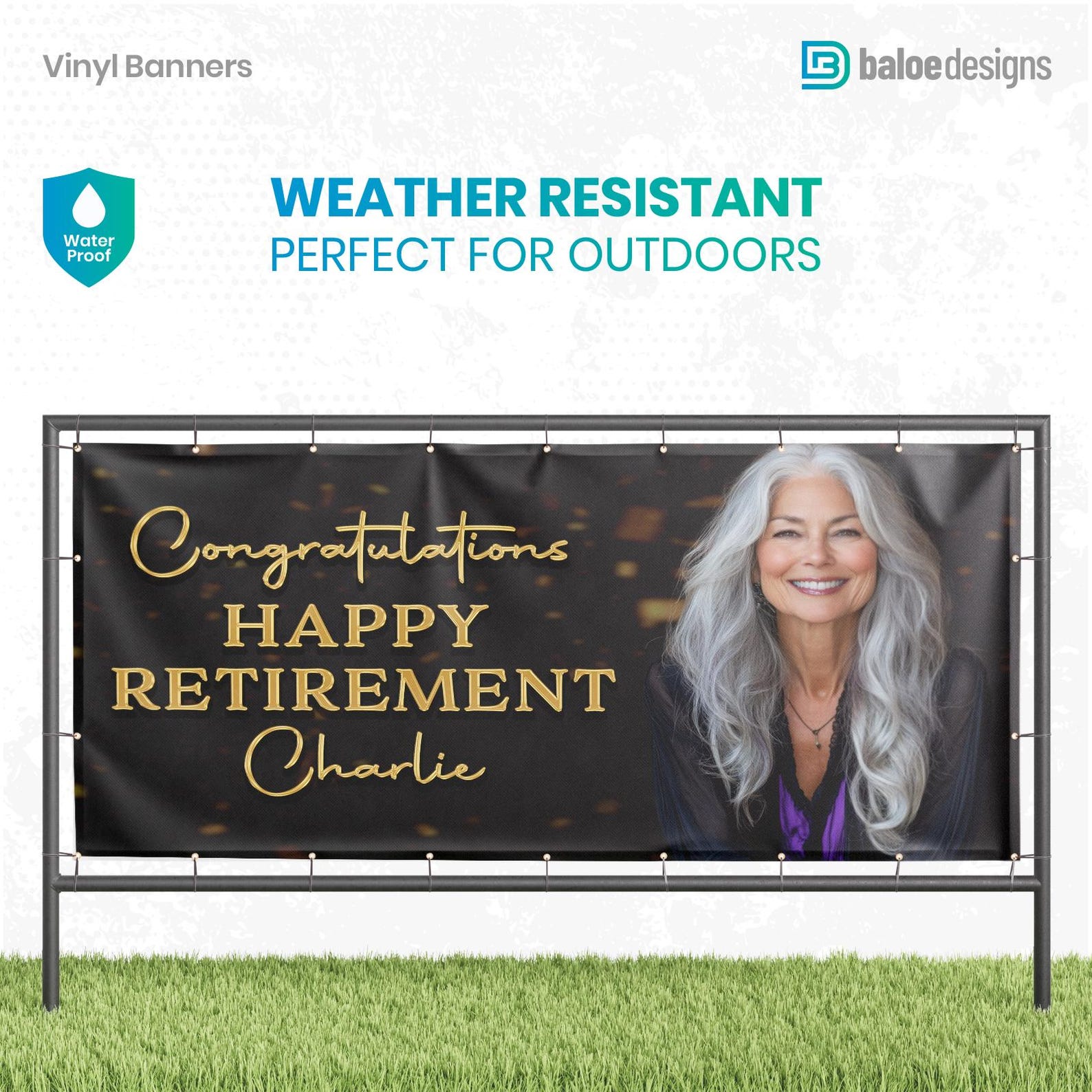 Custom Retirement Banner, Retirement Backdrop, Event Decor, Welcome ...