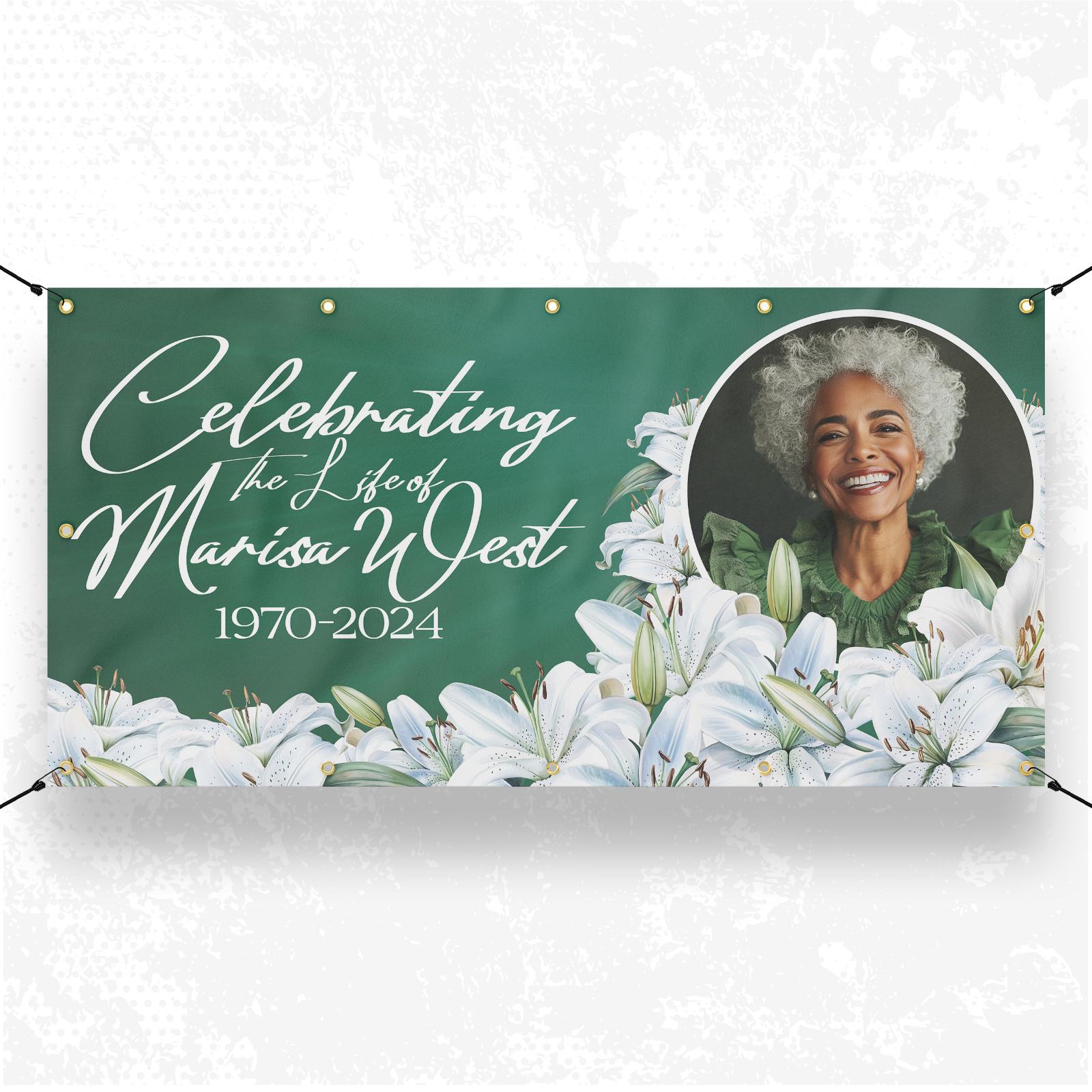 Long Live Custom Memorial Banner, Memorial in Loving Memory Sign ...