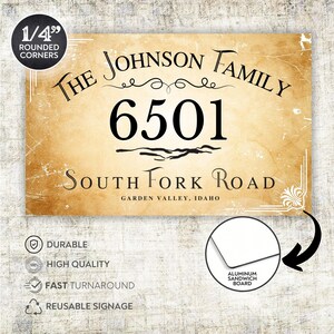 Custom Outdoor Entrance Sign, Gate Entrance Address Sign, House Plaque ...