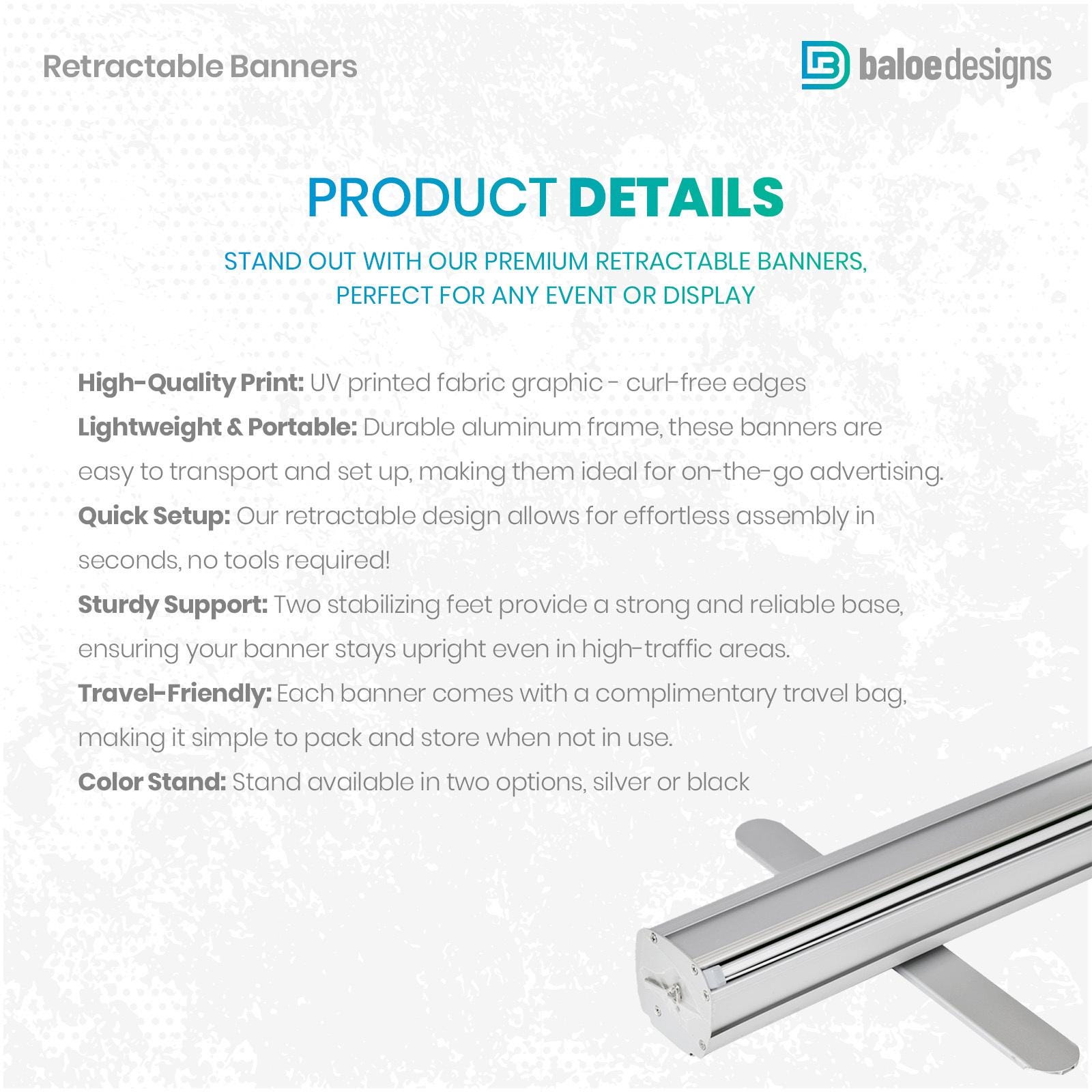 COMBO BANNER SET, 3 Retractable Banners, Custom Banners, Birthday ...