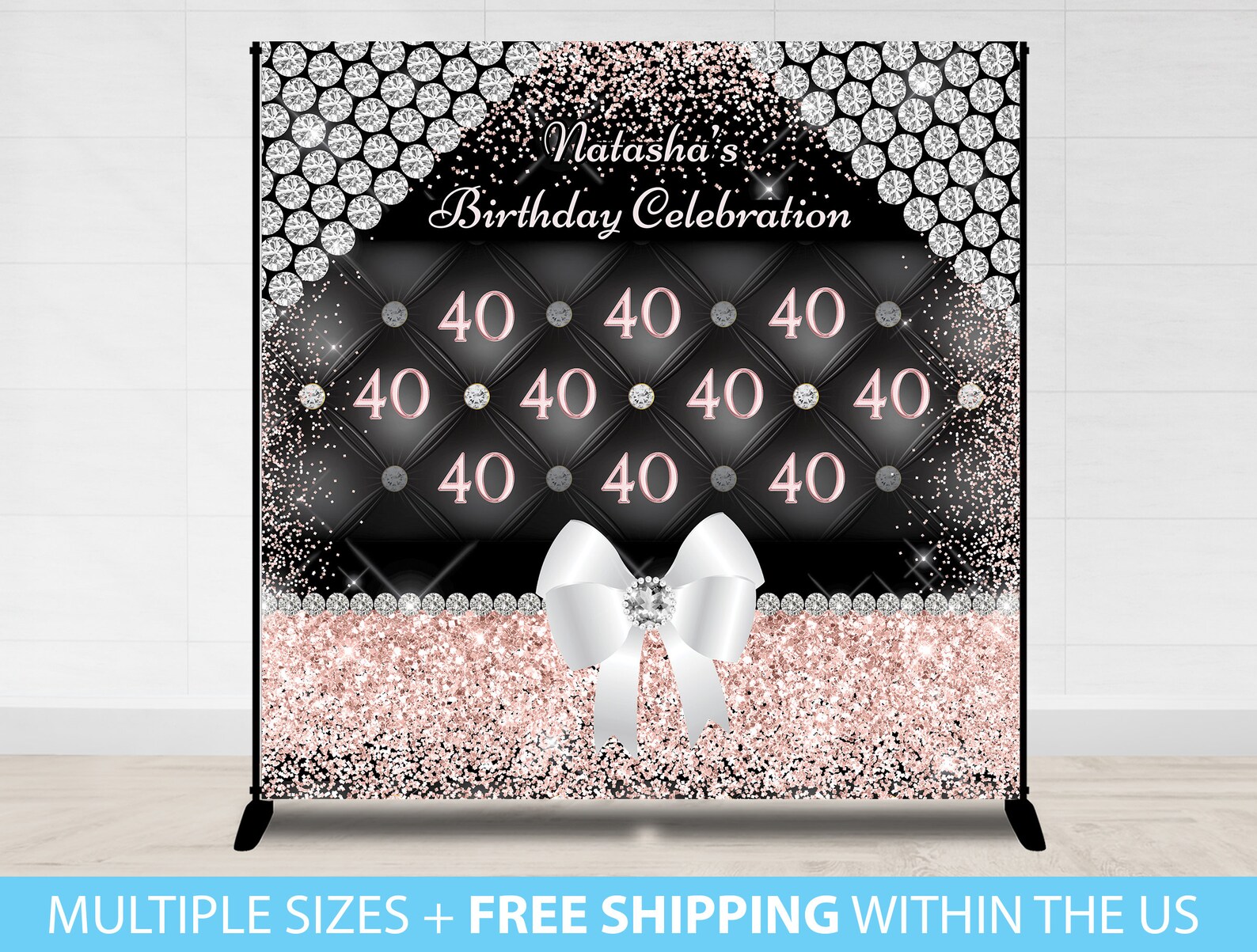 Birthday Backdrop Birthday Banner Custom Birthday Step and - Etsy