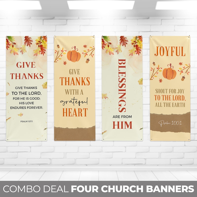 Church Banner Set of 4 - Etsy