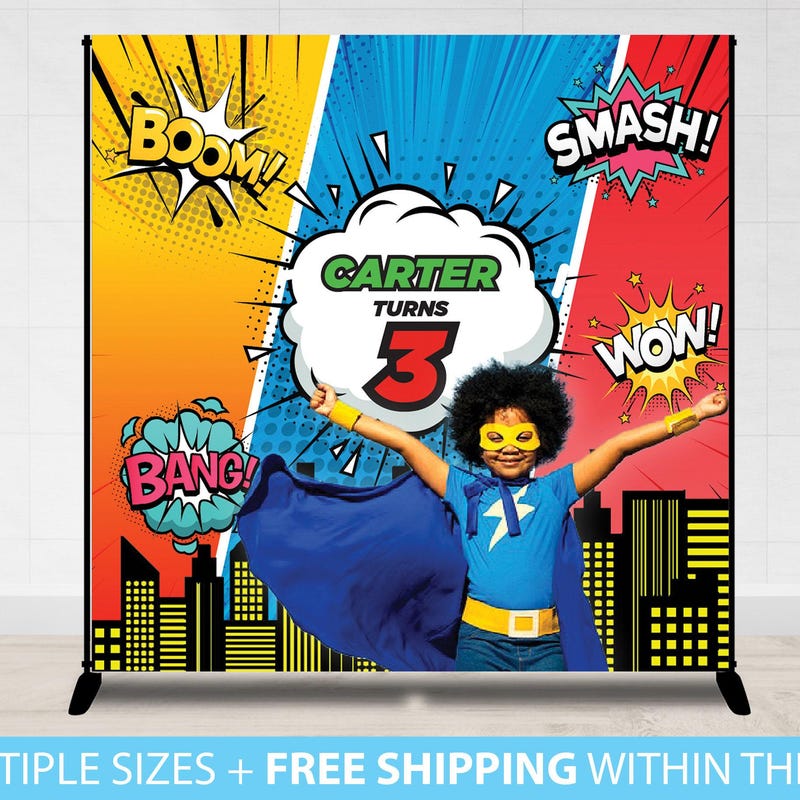 Super Hero Backdrop - Etsy