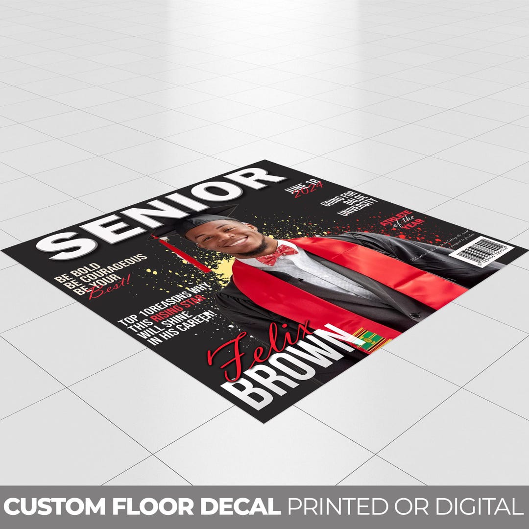 Graduation Floor Decal, Magazine Class of 2024 Sign, Graduation ...