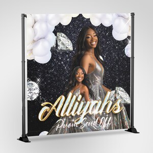 Prom Backdrop, Custom Prom Party Send off Backdrop Banner, Personalized ...