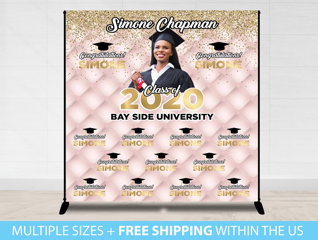 Graduation Backdrop Banner, Graduation Step and Repeat ,class of 2020 ...