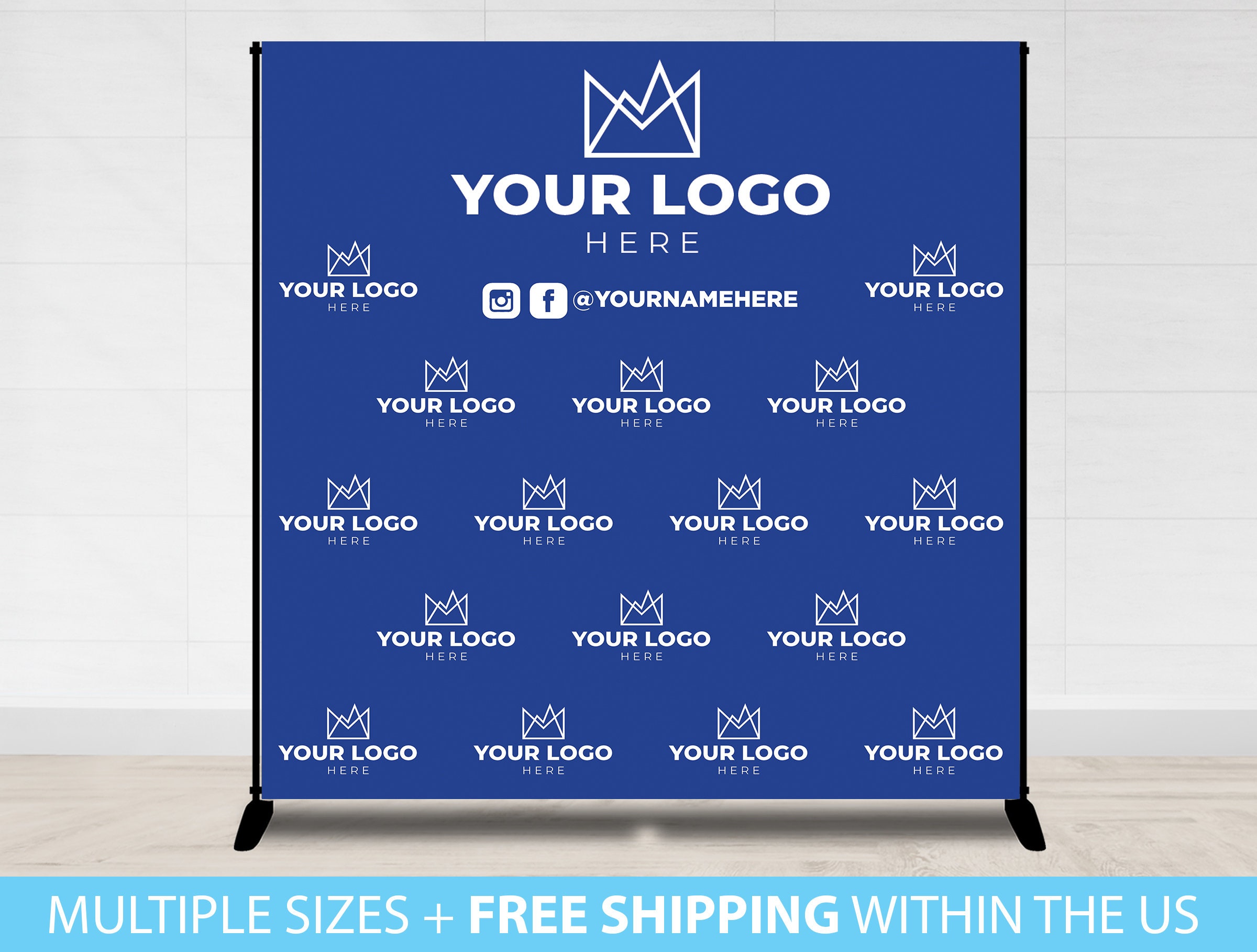 Custom Logo Backdrop Banner Step and Repeat Business Event | Etsy