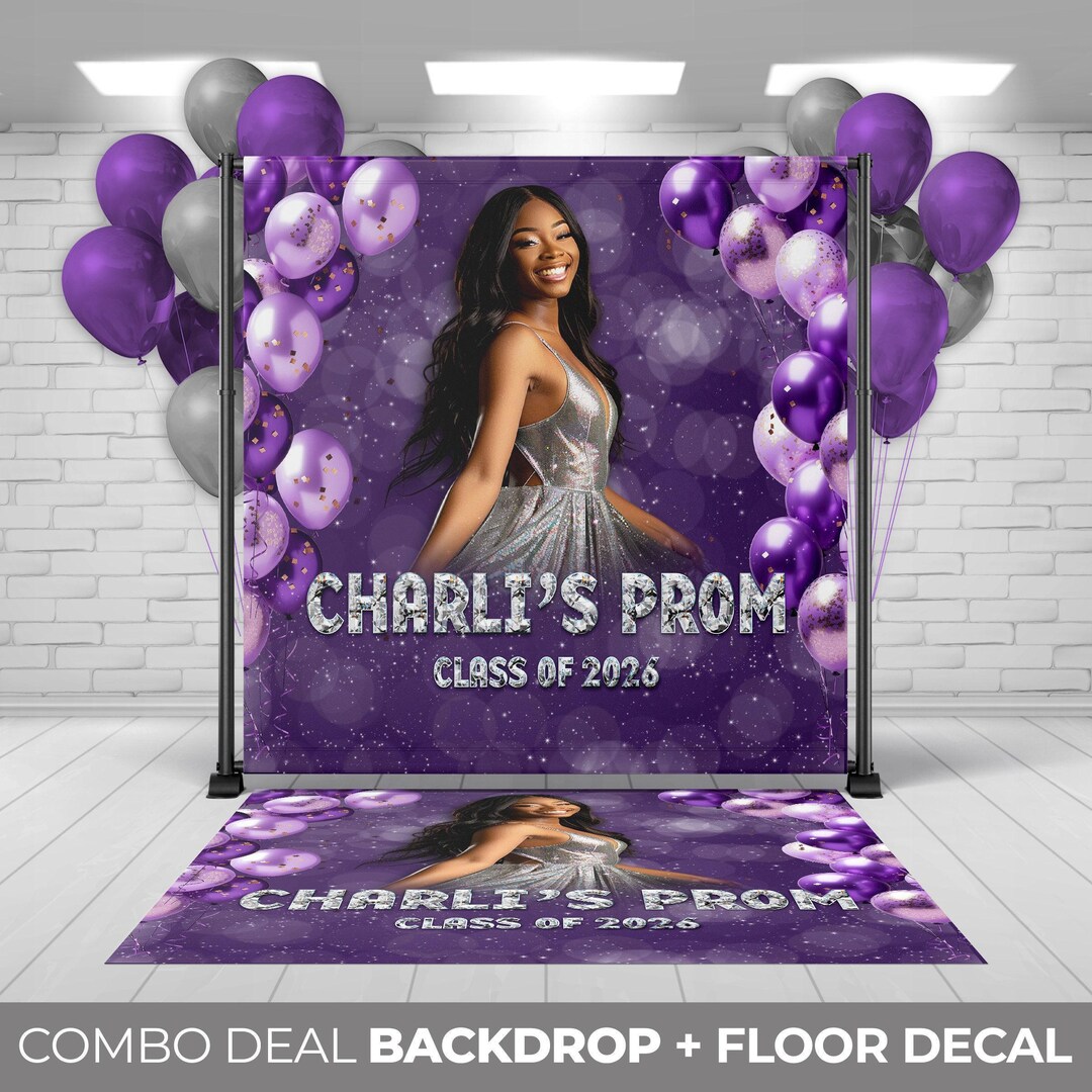 Backdrop + Floor Decal, Prom Send Off, Prom Night Party Decor ...