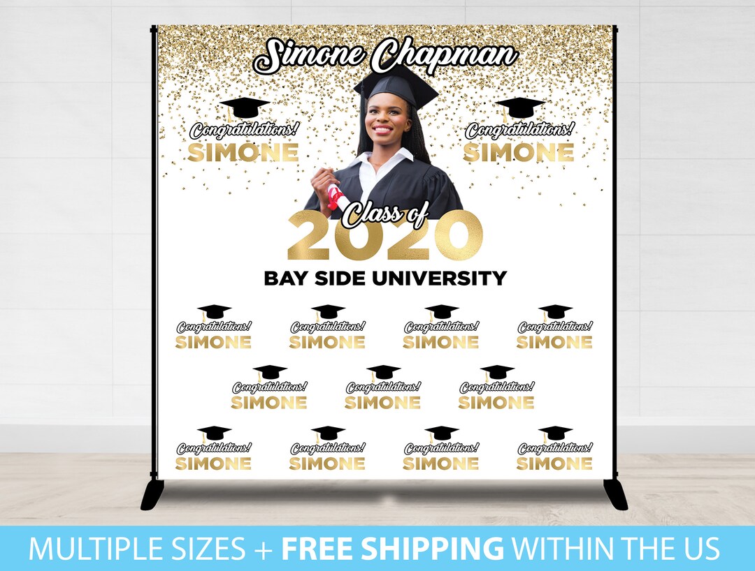 Graduation Backdrop Banner, Graduation Step and Repeat ,class of 2020 ...