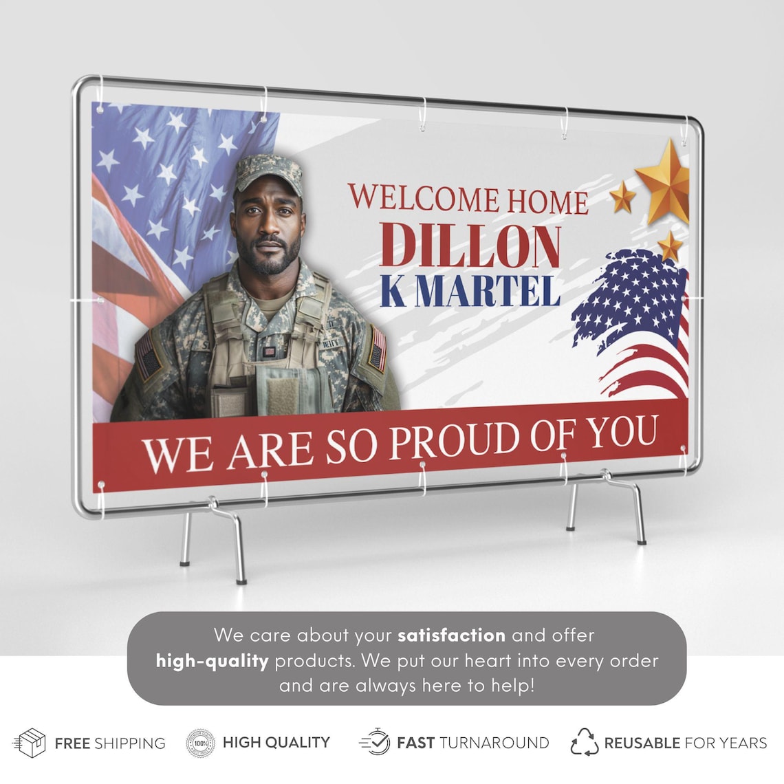 Welcome Home Military Banner, Custom Military Banner, Deployment ...