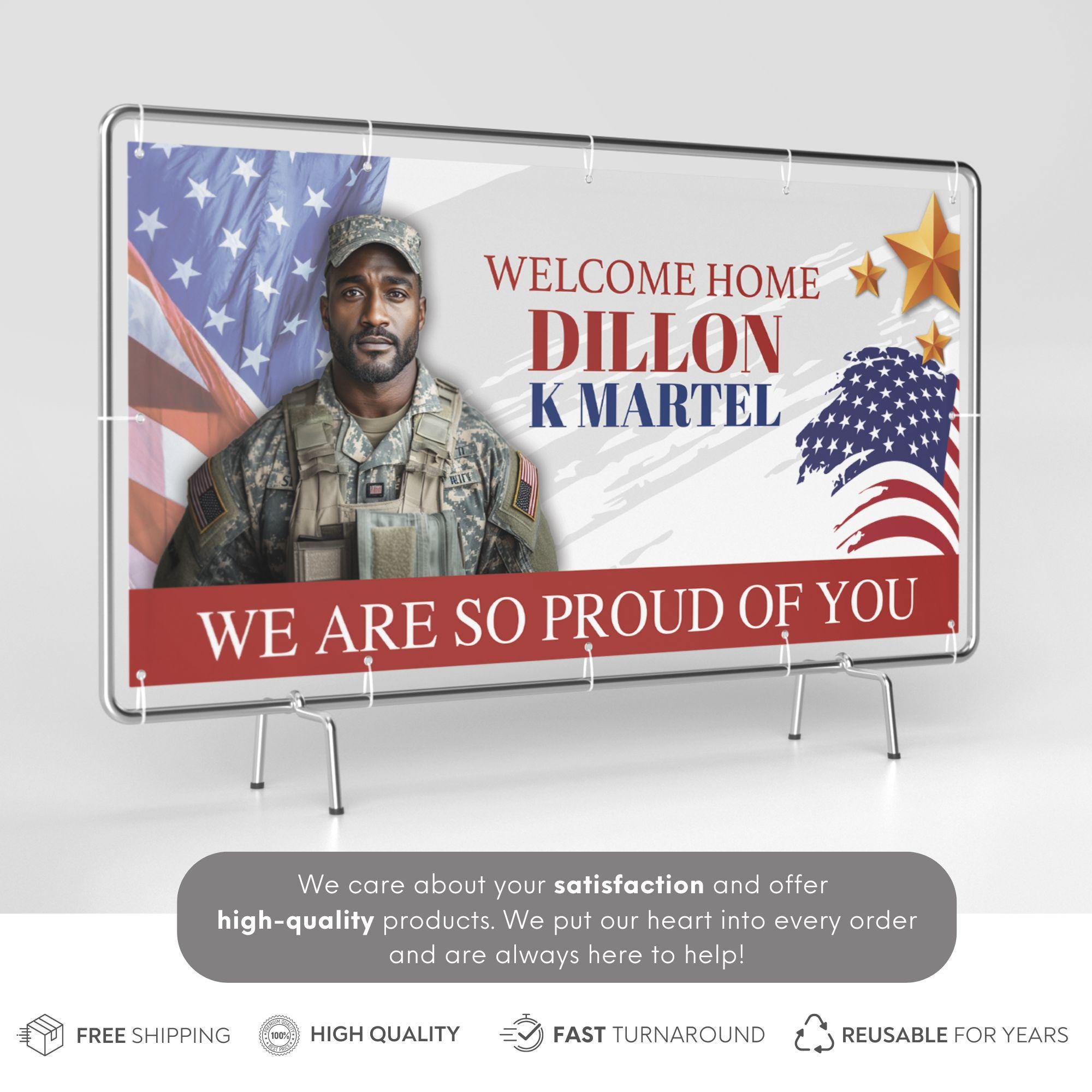 Welcome Home Military Banner, Custom Military Banner, Deployment ...