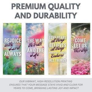 Scripture Sanctuary Banners, Set of 4 Church Banners, Church Banner Set ...