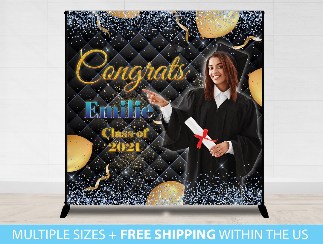 Graduation Backdrop Banner, Graduation Step and Repeat, Prom Backdrop ...