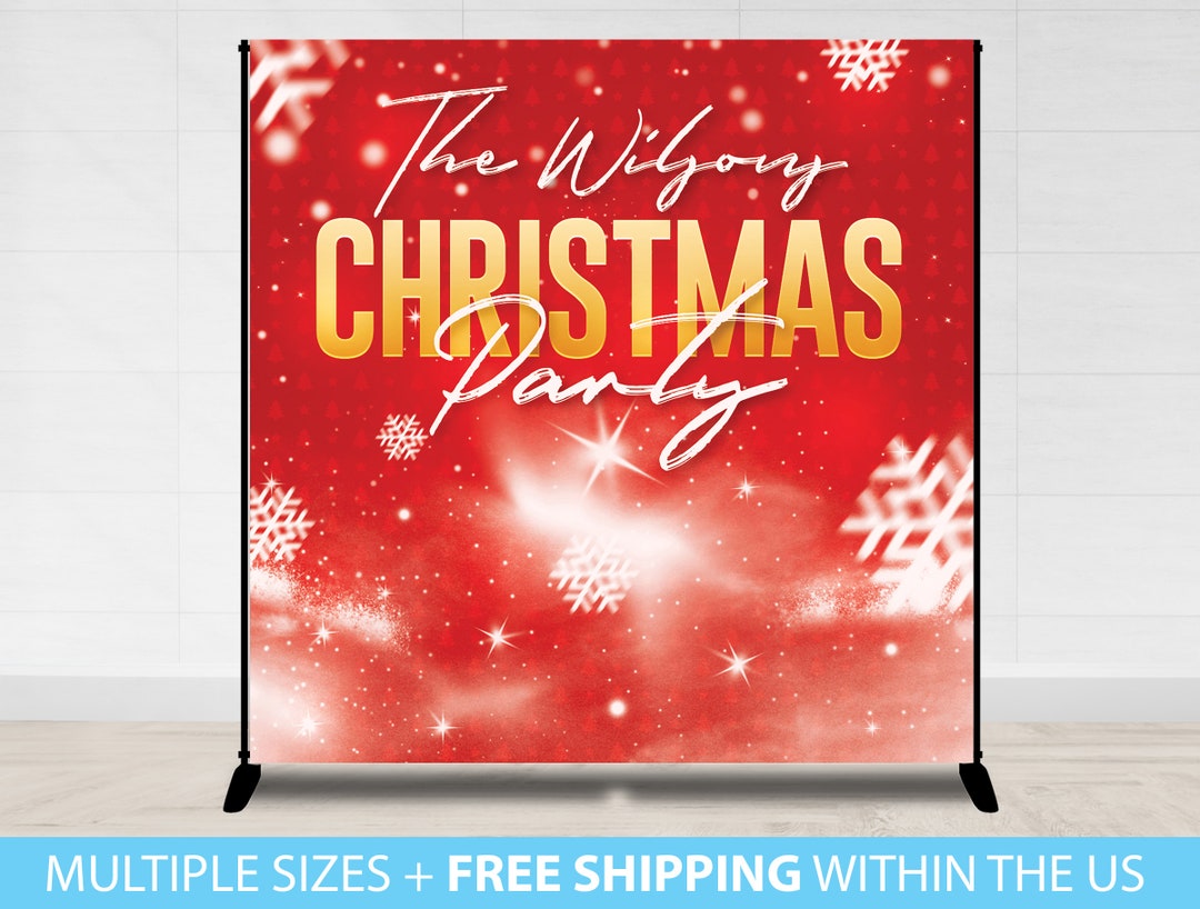Christmas Party Backdrop Christmas Step and Repeat Merry Christmas ...