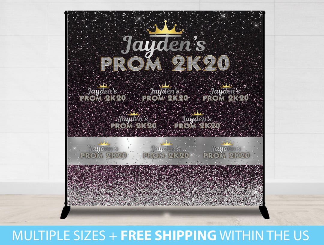 Prom Backdrop Banner, Senior Prom Step and Repeat, Prom Party Backdrop ...