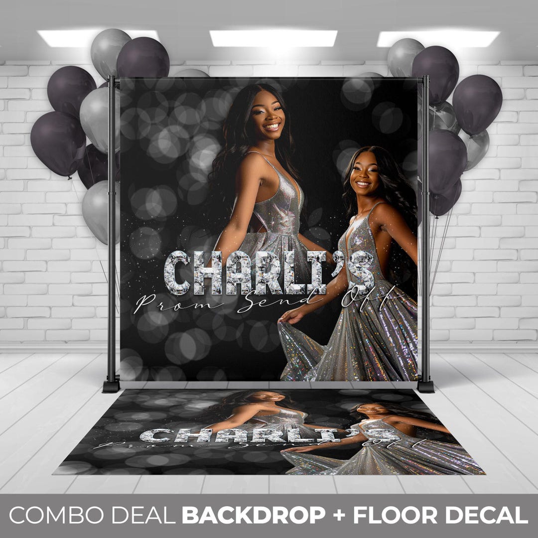 Backdrop + Floor Decal, Prom Send Off, Prom Night Party Decor ...