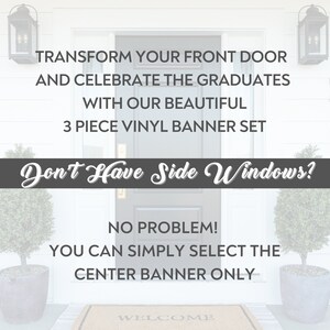 Graduation Door Banner Set, Custom Graduate Vinyl Banner Set Front Door ...