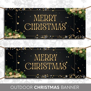 Merry Christmas Outdoor Banner, Christmas Yard Decor, Merry Christmas ...