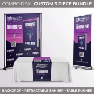 Marketing Bundle, Combo Deal Bundle, Custom Design, Retractable Banner ...