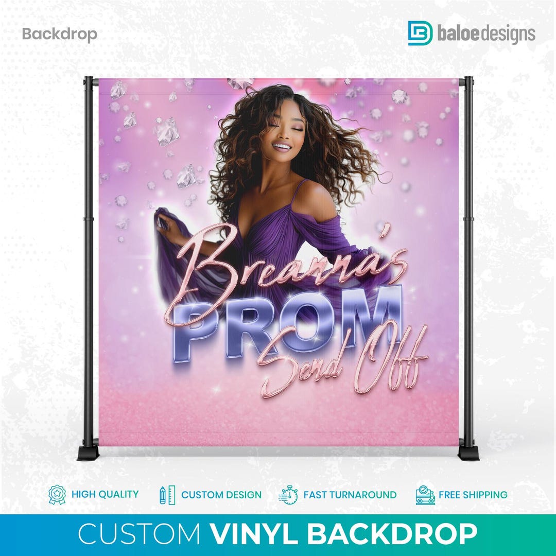 Prom Send off Backdrop, Custom Prom Party Send off Backdrop Banner ...